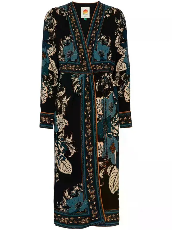 Farm Rio Blossom Tapestry Midi Dress