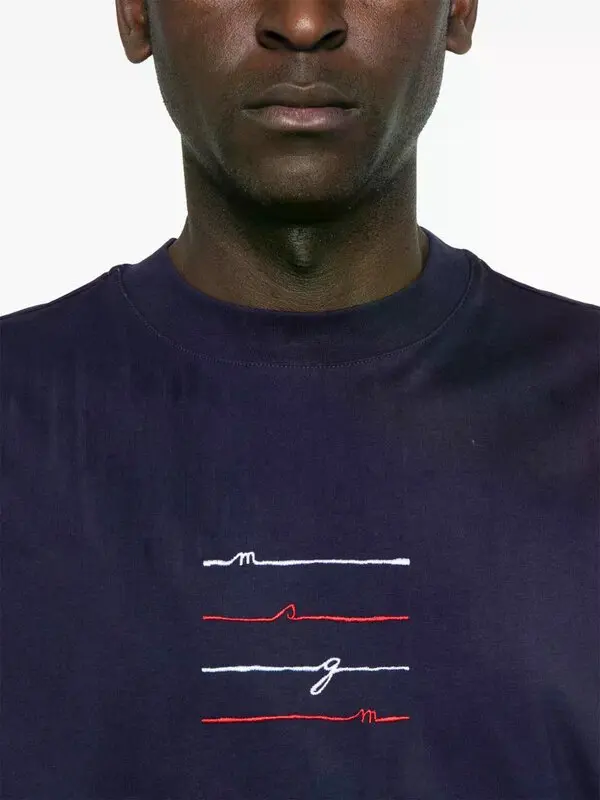 MSGM Logo-embroidered Jersey T-shirt