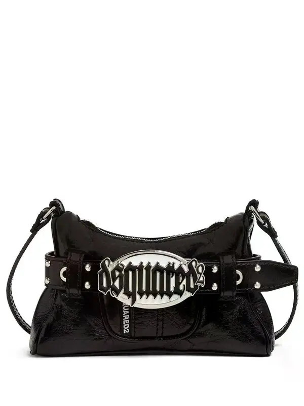 Dsquared2 Gothic Leather Shoulder Bag - Black
