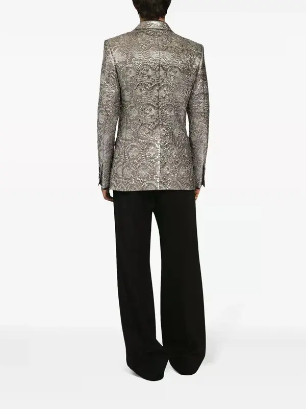 Dolce & Gabbana Satin-lapel Jacquard Blazer
