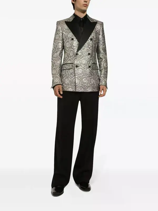 Dolce & Gabbana Satin-lapel Jacquard Blazer