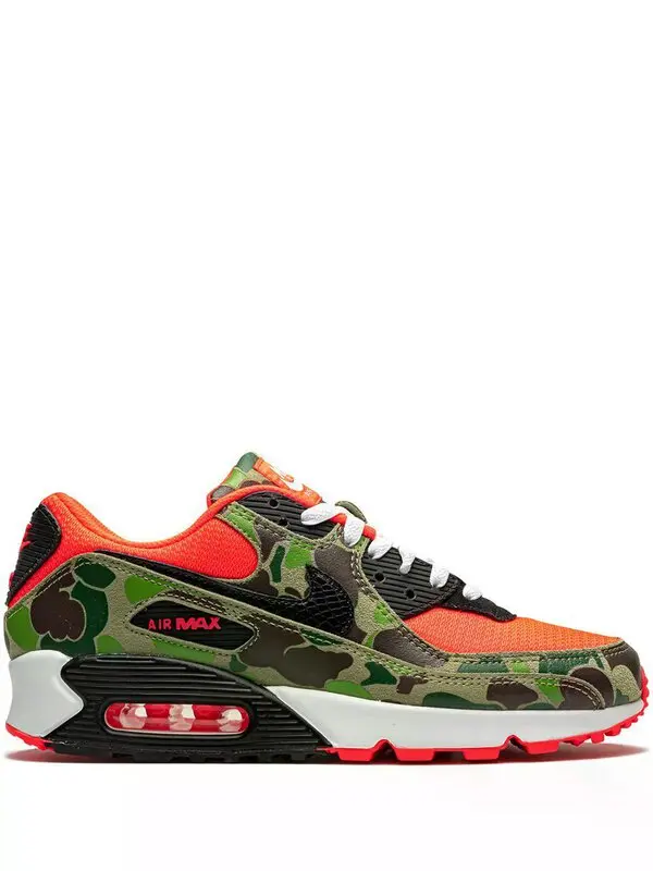 Nike Air Max 90 Retro Reverse Duck Camo Sneakers - Red