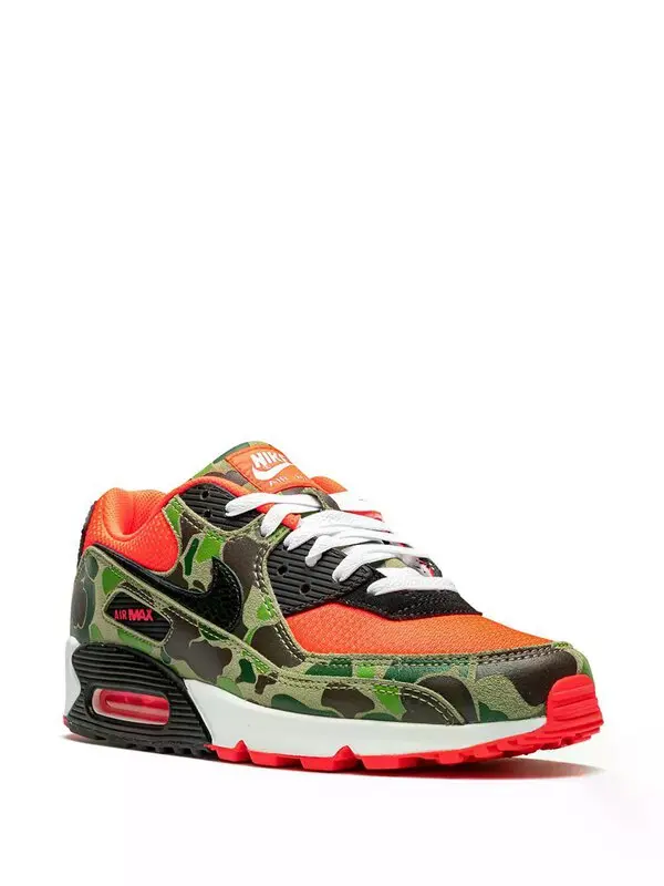 Nike Air Max 90 Retro Reverse Duck Camo Sneakers - Red