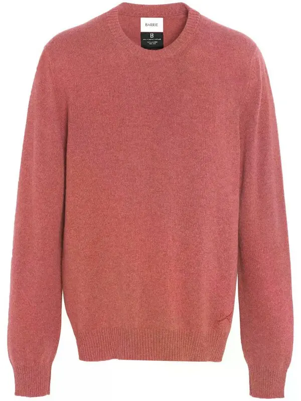 BARRIE B Label Cashmere Jumper - Red