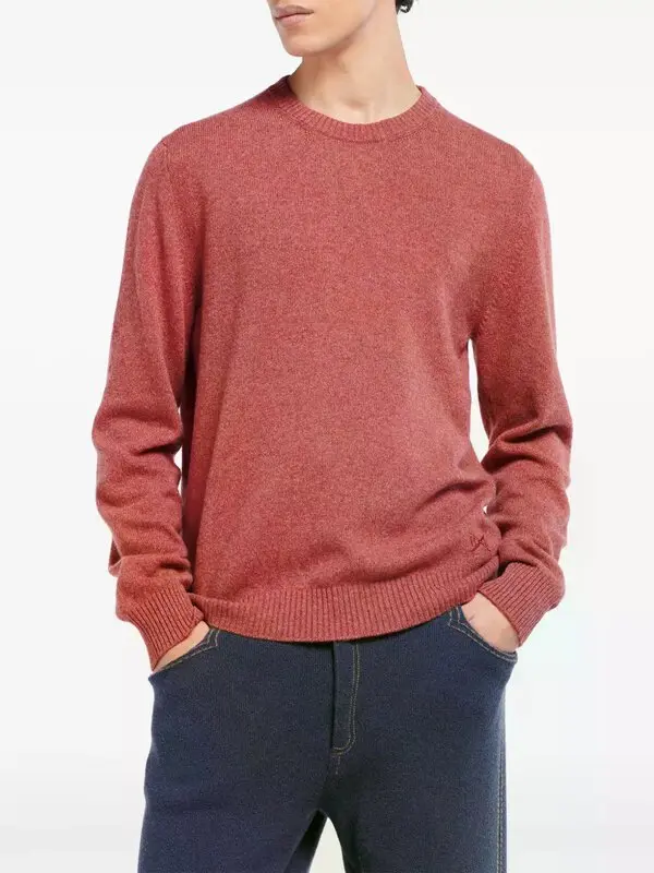 BARRIE B Label Cashmere Jumper - Red