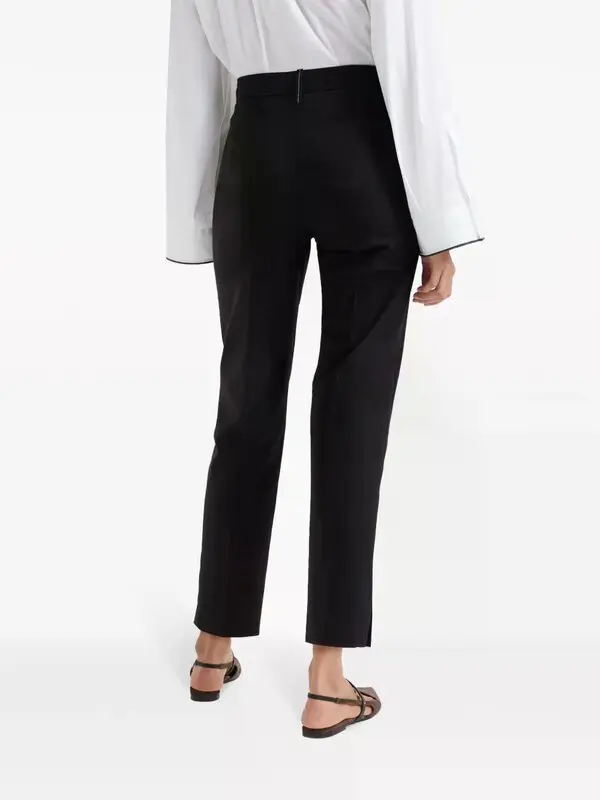 Brunello Cucinelli High-waisted Cropped Trousers