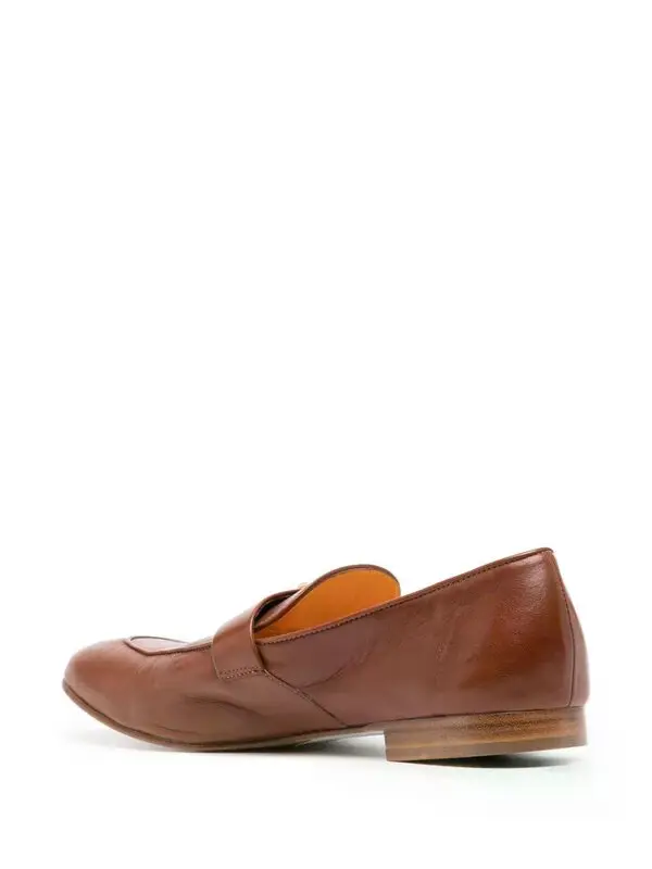MADISON MAISON Lock Leather Loafers - Brown