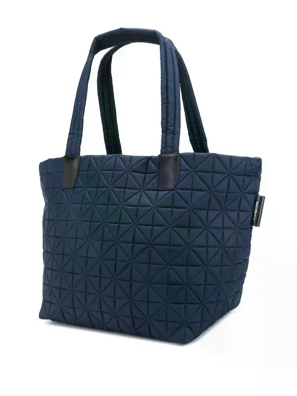 VEECOLLECTIVE Quilted Leather Tote Bag - Blue