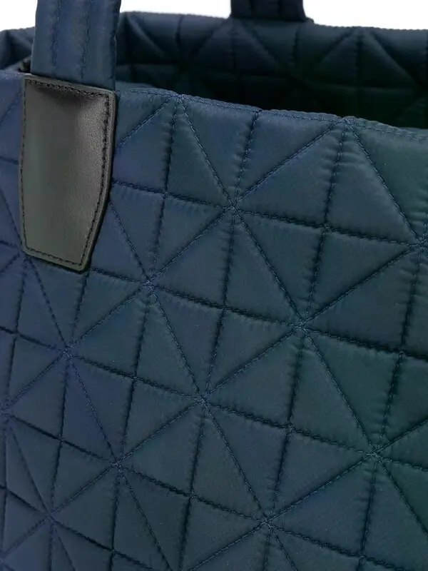 VEECOLLECTIVE Quilted Leather Tote Bag - Blue