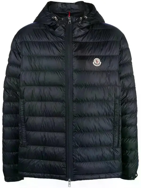 Moncler Agout Logo-patch Puffer Jacket - Blue