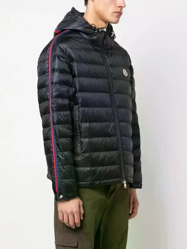 Moncler Agout Logo-patch Puffer Jacket - Blue
