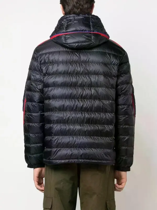 Moncler Agout Logo-patch Puffer Jacket - Blue