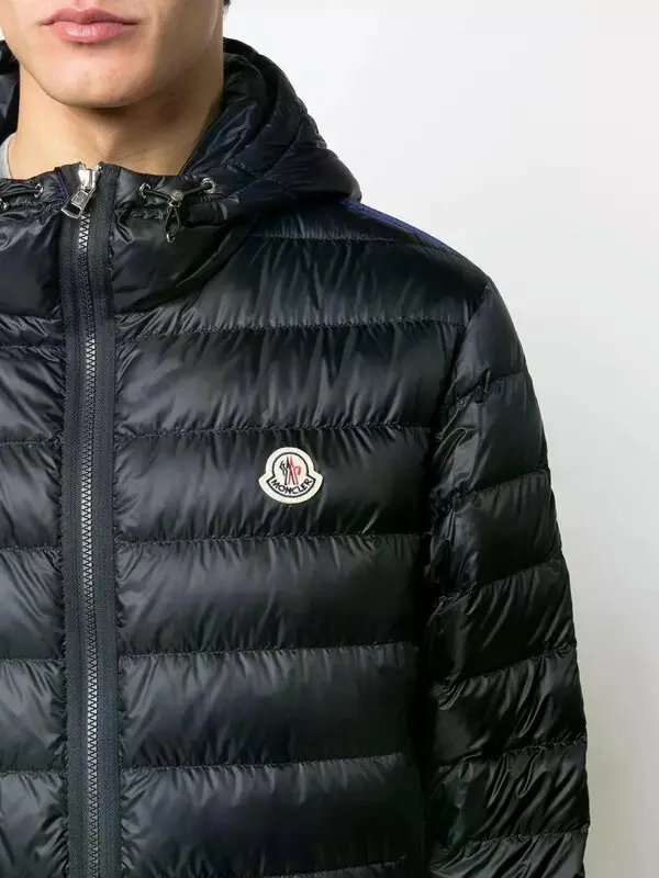 Moncler Agout Logo-patch Puffer Jacket - Blue