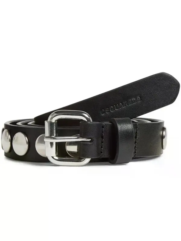 Dsquared2 Stud-embellished Leather Belt - Black