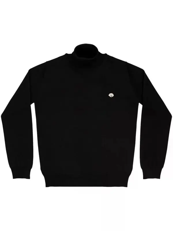 PELO FOUNDATION Dog-appliqué Merino Wool Jumper