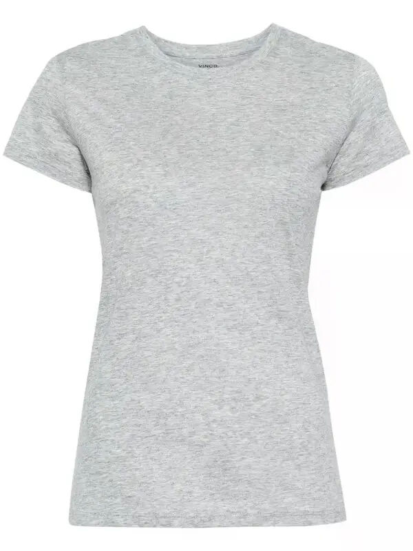 Vince Mélange-effect Cotton T-shirt - Grey