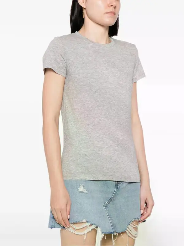 Vince Mélange-effect Cotton T-shirt - Grey