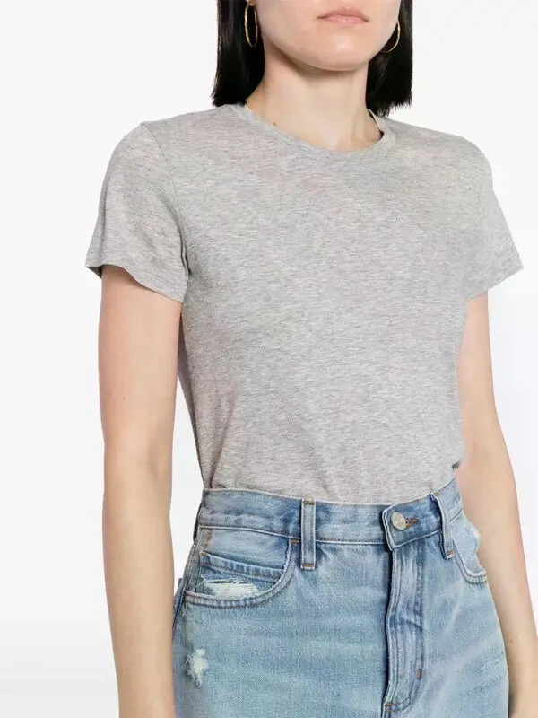 Vince Mélange-effect Cotton T-shirt - Grey