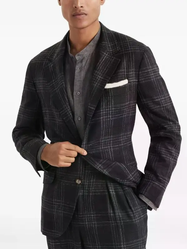 Brunello Cucinelli Tartan Check Blazer