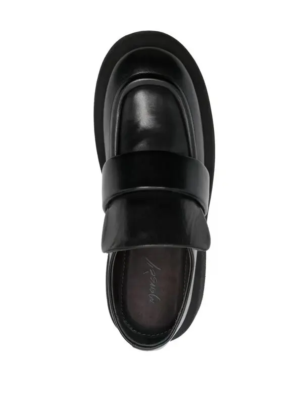 Marsèll Slip-on Leather Loafers - Black