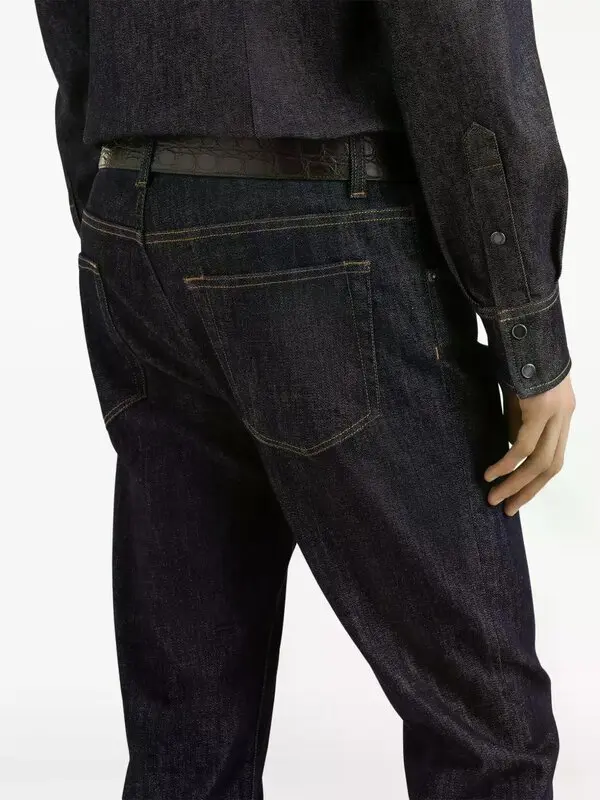 Dolce & Gabbana Logo Appliqué Tapered Jeans