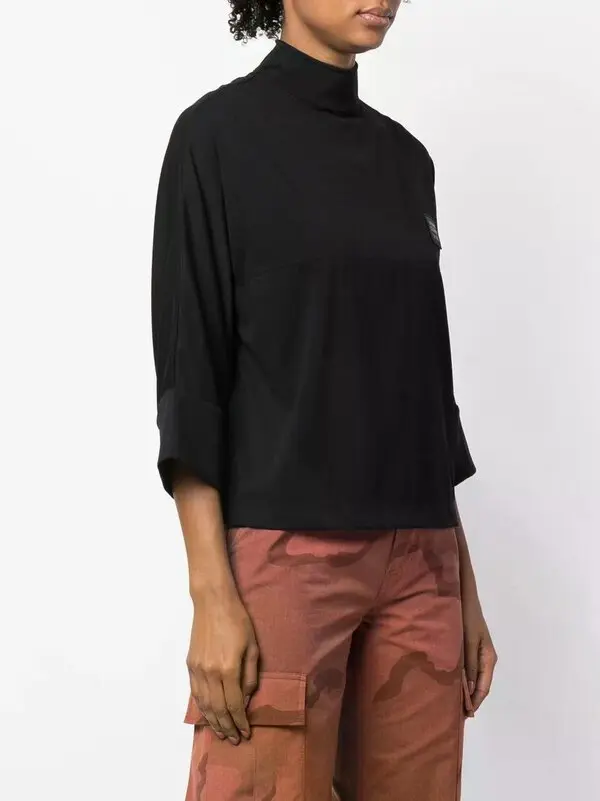 Opening Ceremony Logo-patch High-neck Jersey Top