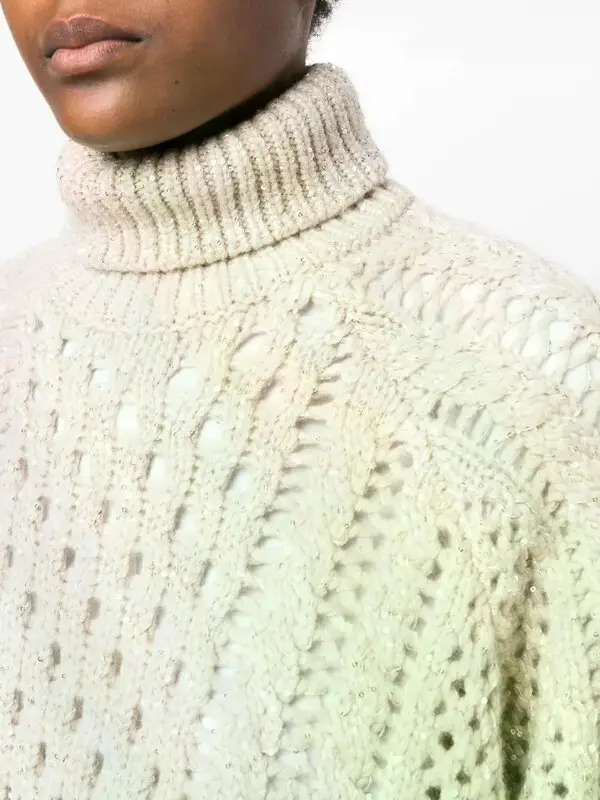 Brunello Cucinelli High-neck Crochet-knit Jumper