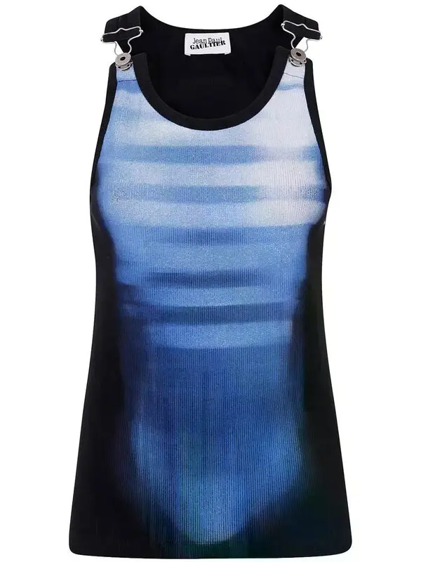 JEAN PAUL GAULTIER Striped Top With Detachable Straps