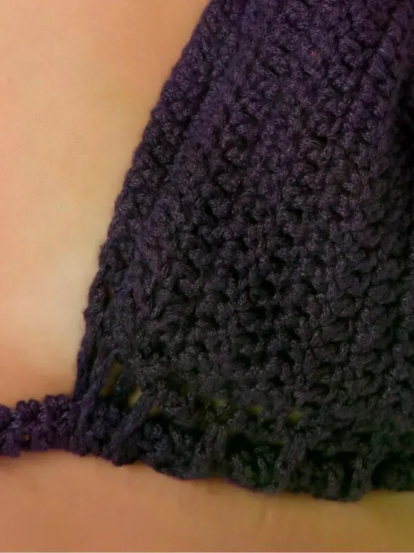 AMIR SLAMA Knit Triangle Bikini Top