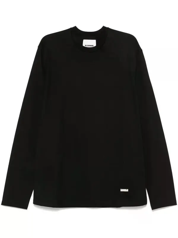 JIL SANDER Logo-plaque T-shirt - Black