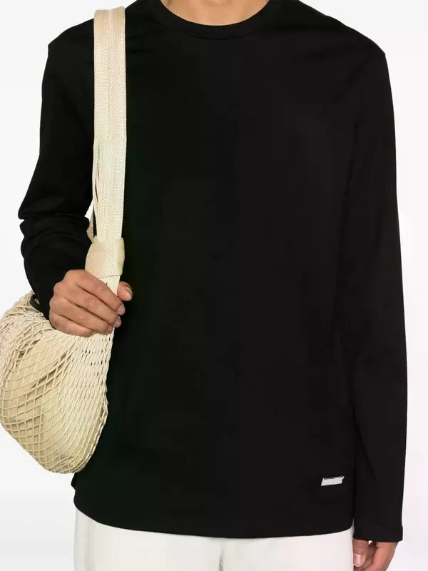 JIL SANDER Logo-plaque T-shirt - Black