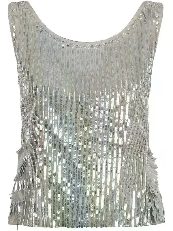 Alberta Ferretti Sequin Embellished Top