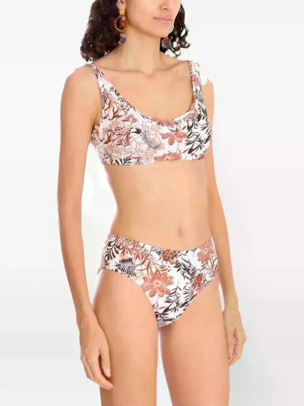 AMIR SLAMA Floral-print High-waisted Bikini