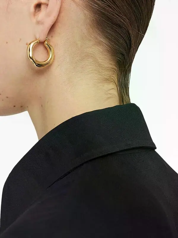 JIL SANDER Sculpted Hoop Earrings