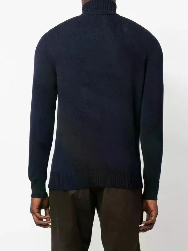 DRUMOHR Cashmere Roll Neck Jumper - Blue