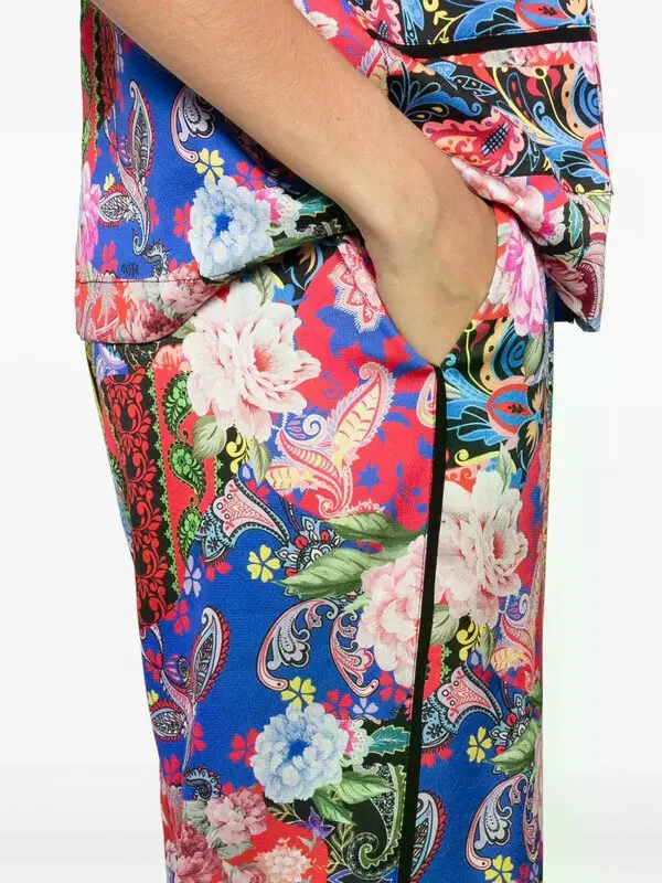 NISSA Cropped Paisley Print Trousers