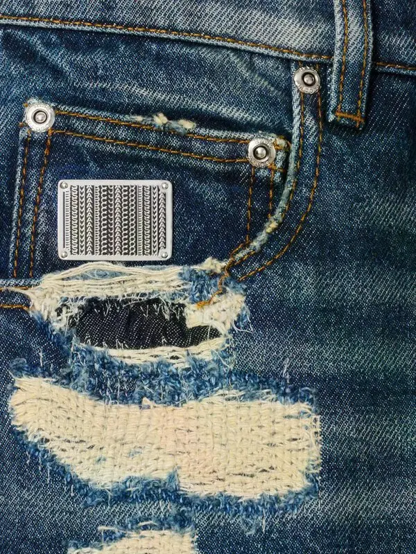 Marc Jacobs Distressed Straight-leg Jeans