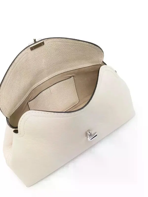 TOTEME Grained Leather T-lock Shoulder Bag - Neutrals