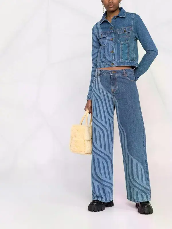 Ahluwalia Laser-print Denim Jacket