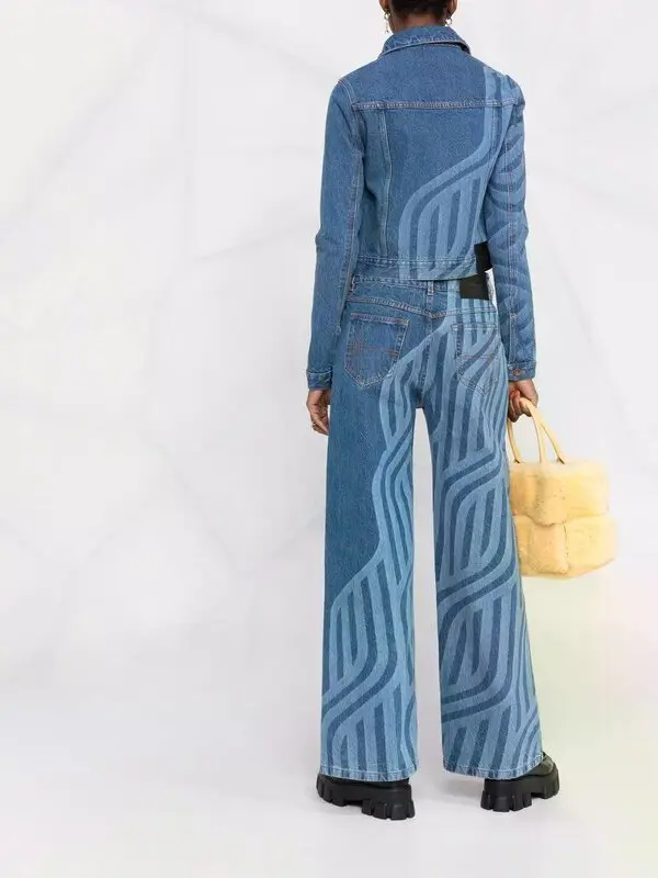 Ahluwalia Laser-print Denim Jacket