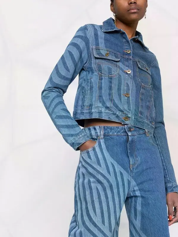 Ahluwalia Laser-print Denim Jacket