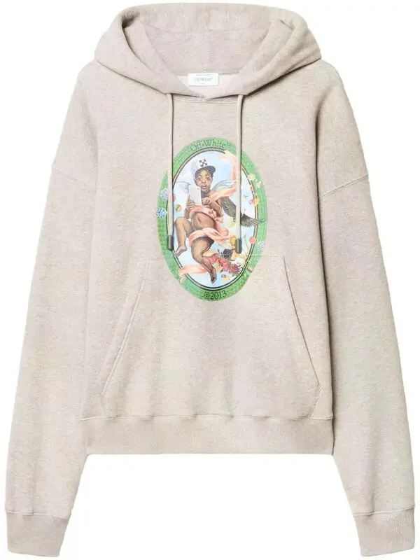 Off-White Fresco-oval Skate Hoodie - Grey