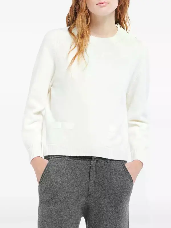 BARRIE Ribbon-detail Wool Sweater