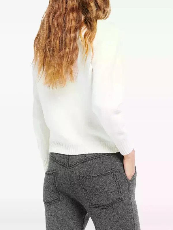 BARRIE Ribbon-detail Wool Sweater