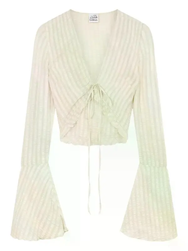 DONDE ESTEBAN Silk Cropped Blouse