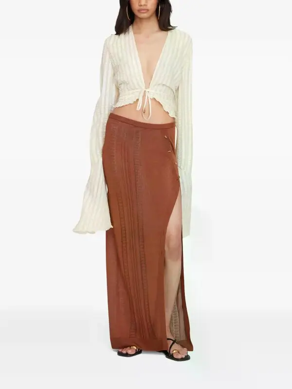 DONDE ESTEBAN Silk Cropped Blouse