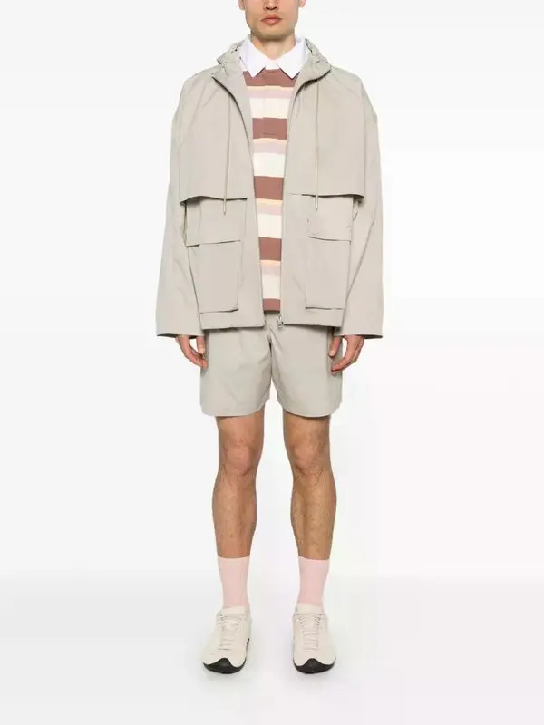 Maison Kitsuné Hooded Windbreaker With Embroidered Logo