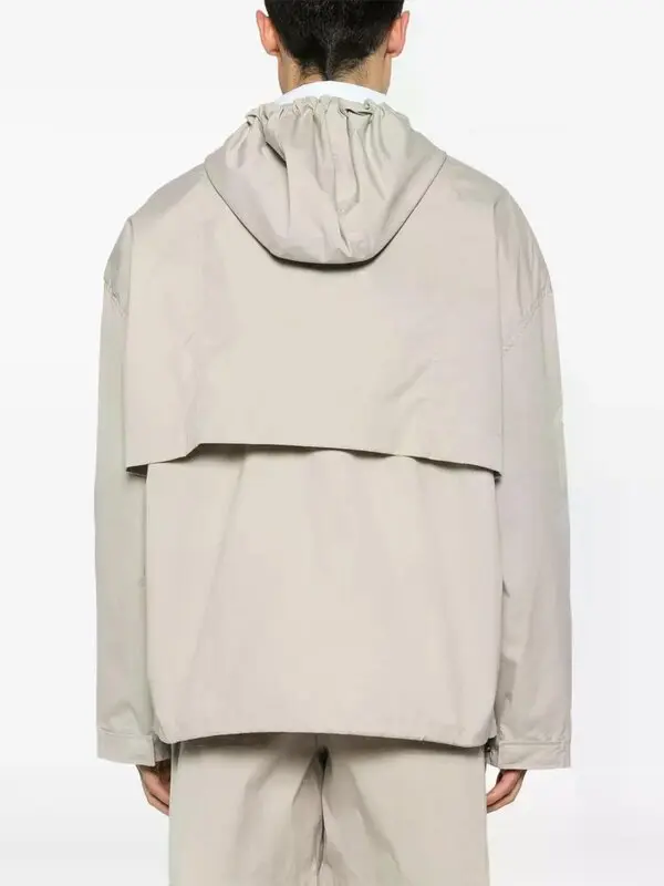 Maison Kitsuné Hooded Windbreaker With Embroidered Logo
