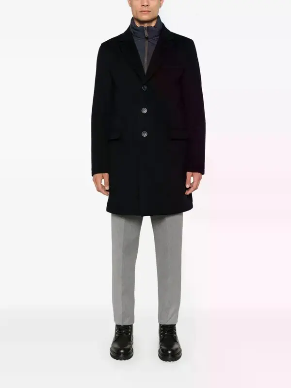 Herno Virgin Wool Coat - Blue