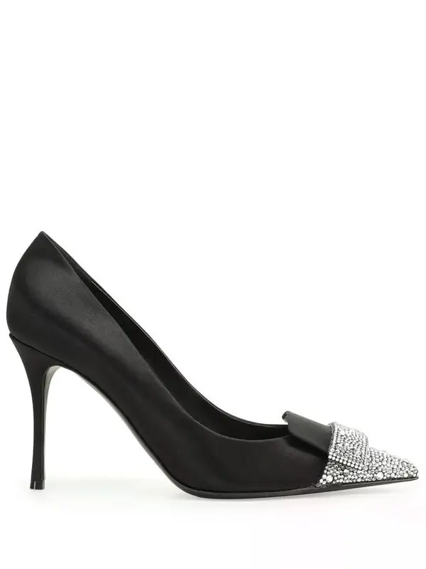 SERGIO ROSSI Embellished 90mm Leather Shoes